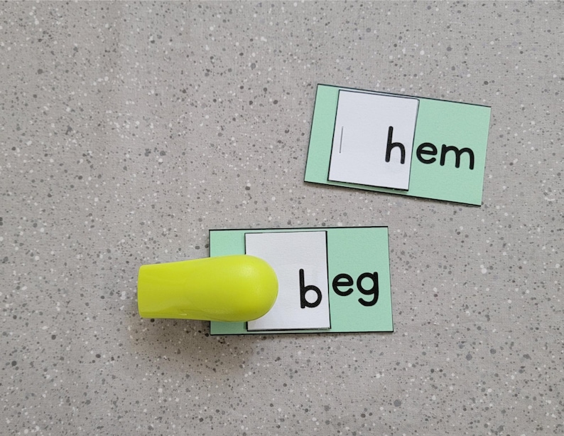 Short E Word Family Printable, Learn to Read Phonics Activity ...