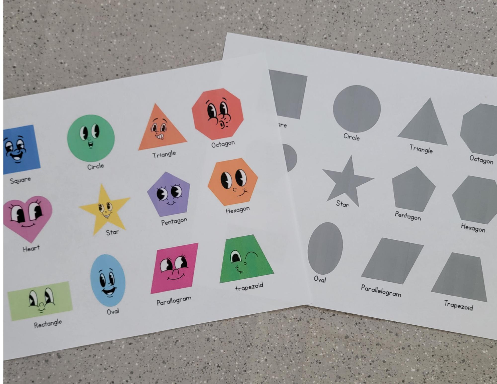 Shape Matching Printable for Preschool, Toddler Learning Activity, Fine ...