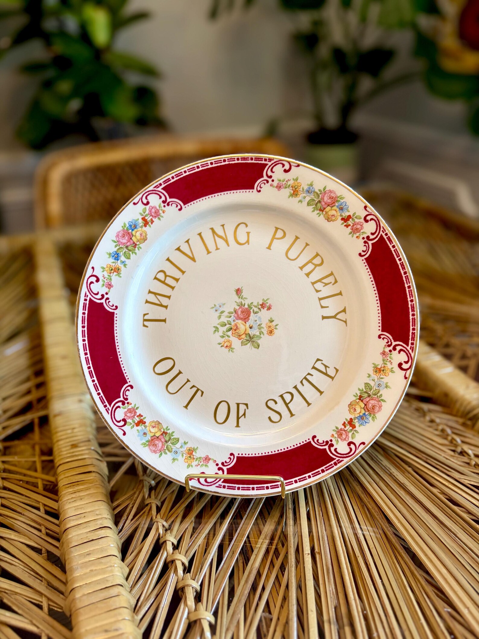 Thriving Purely Out of Spite | Vintage Plate Decor | Improper Plates ...
