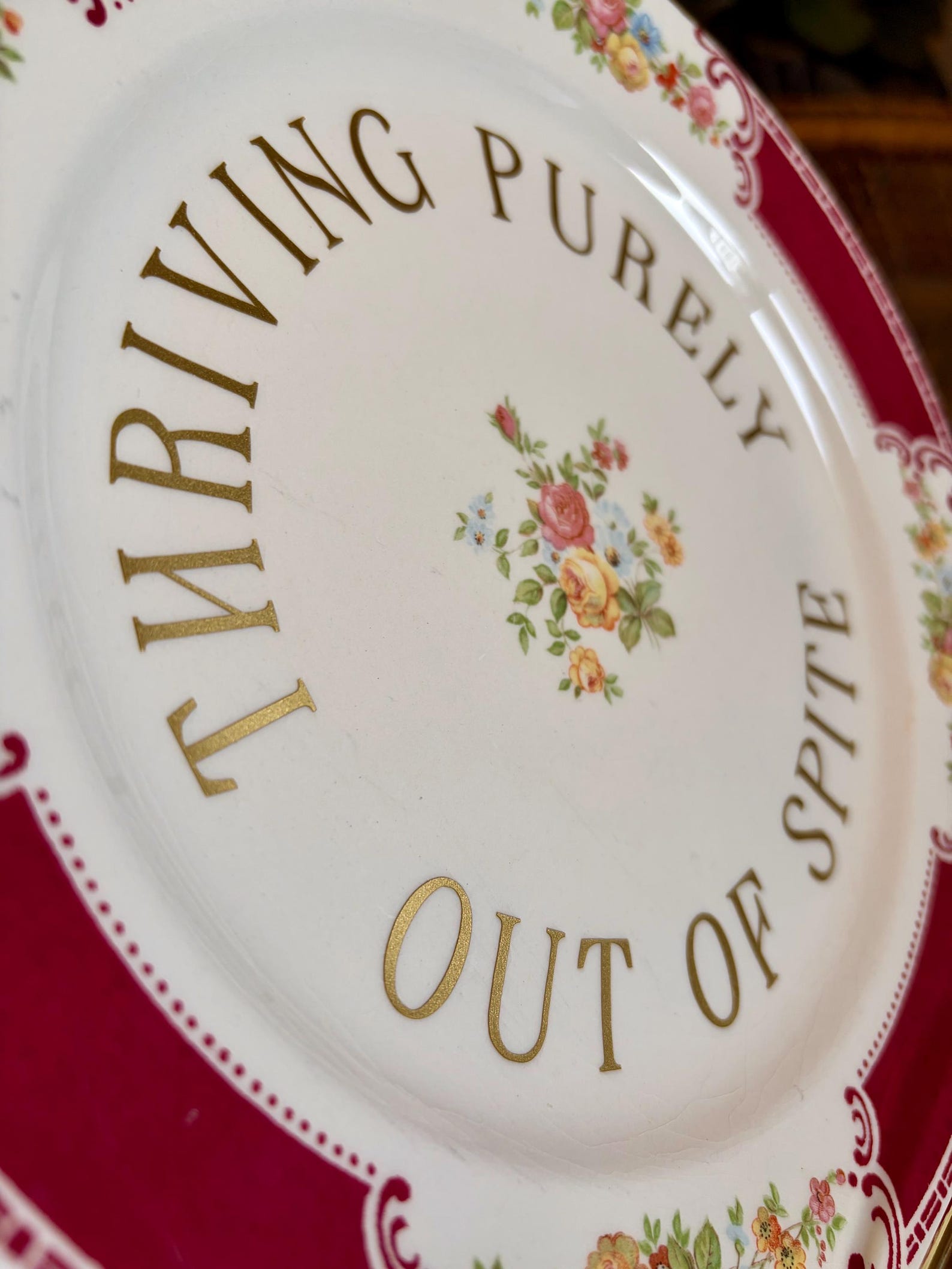 Thriving Purely Out of Spite | Vintage Plate Decor | Improper Plates ...