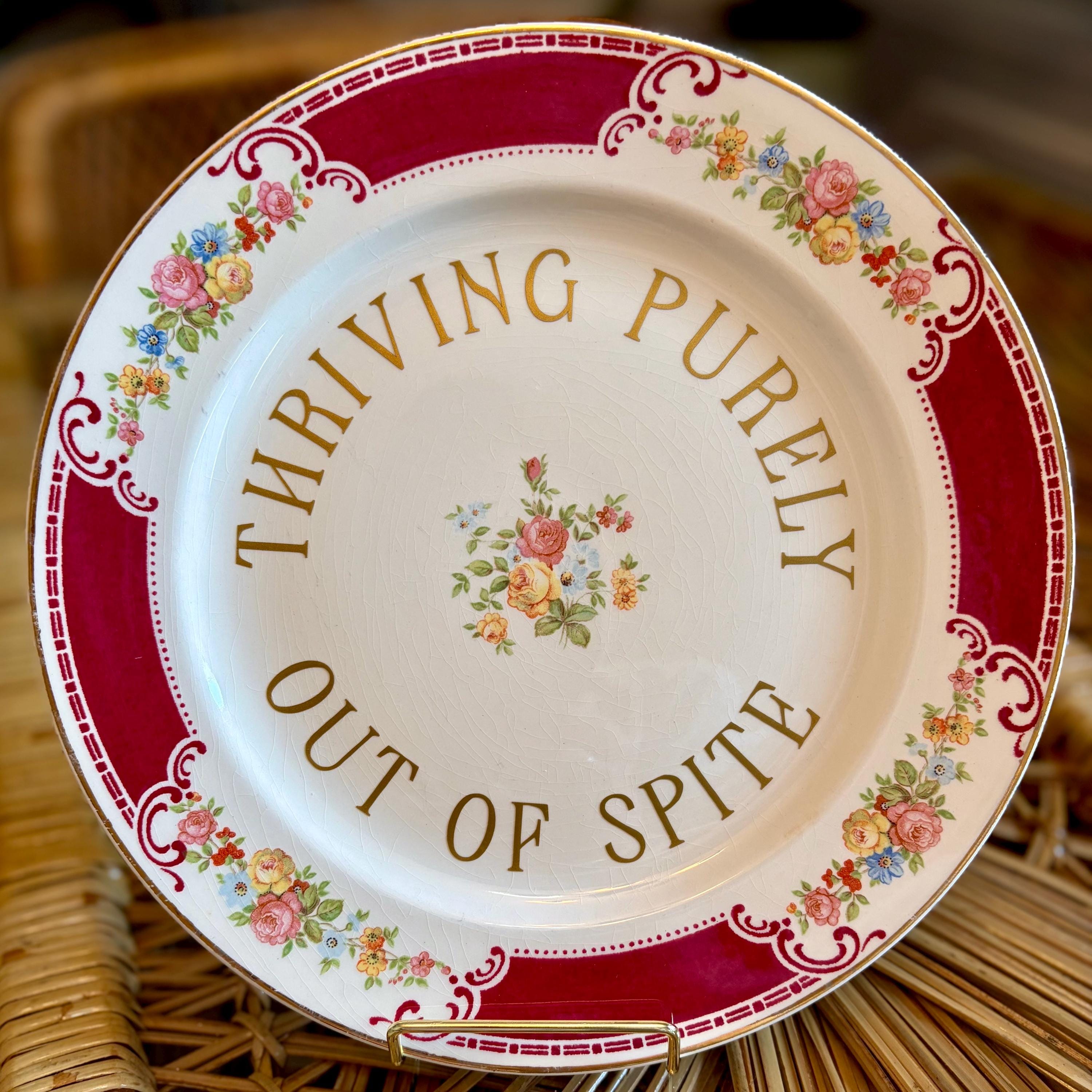 Thriving Purely Out of Spite | Vintage Plate Decor | Improper Plates ...