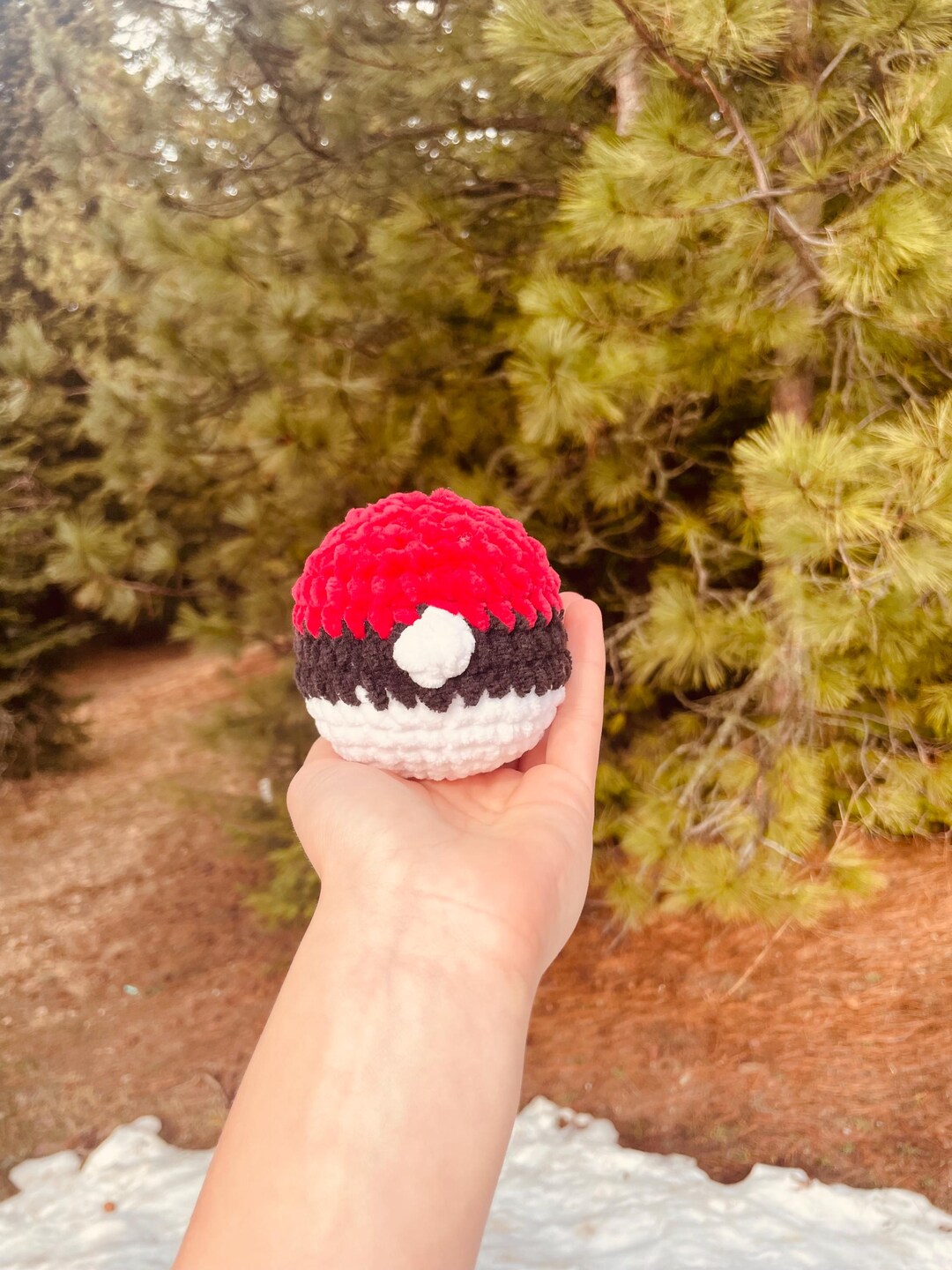 Handmade Crochet Poke Ball Finished Plushie - Etsy