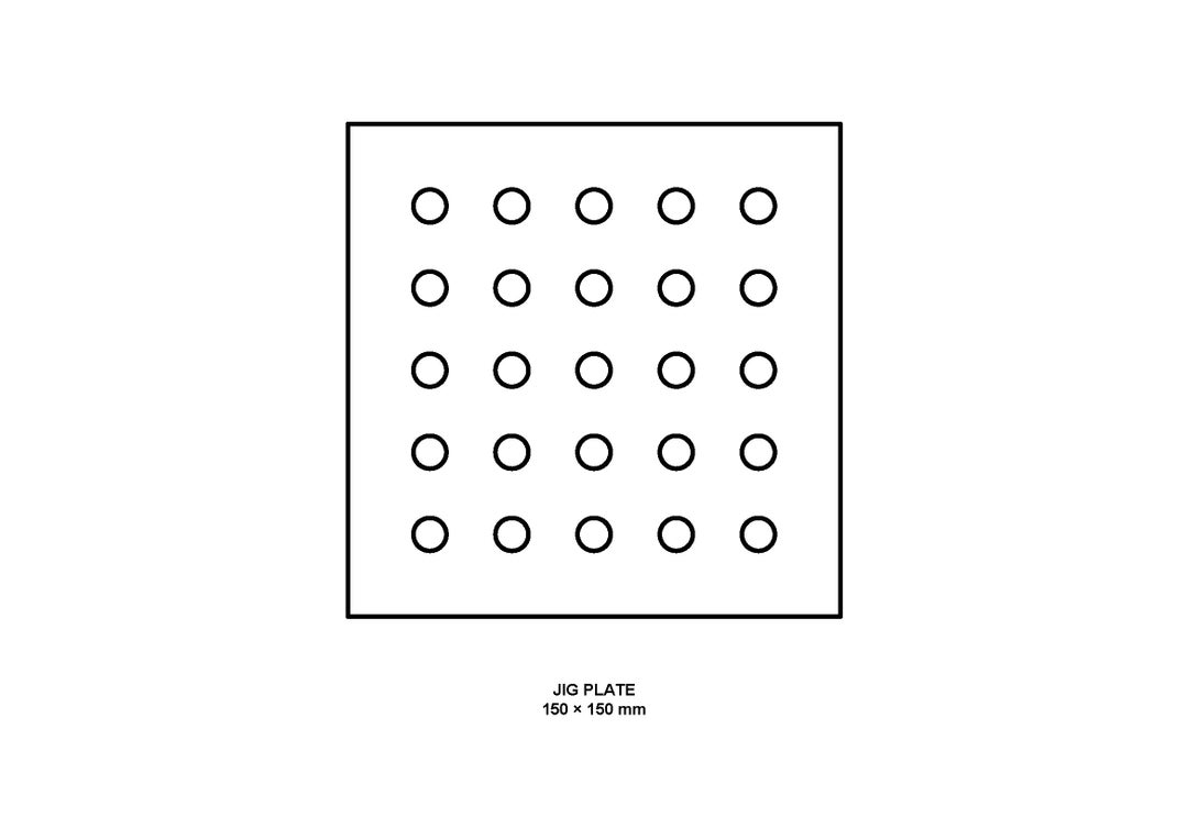 Jig Plate DXF | Hole Grid Plate (150x150 Mm) | CNC Laser Plasma ...