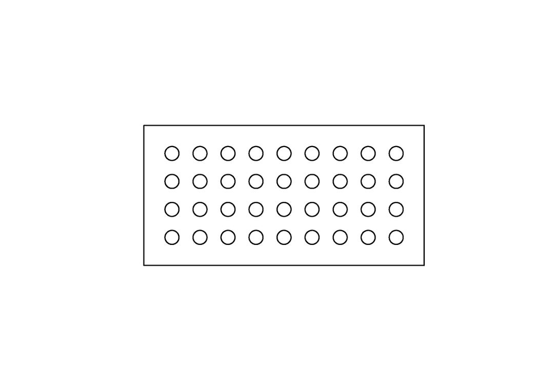 Jig Plate DXF | Hole Grid Plate (200x100mm, 36 Holes) | CNC Laser ...