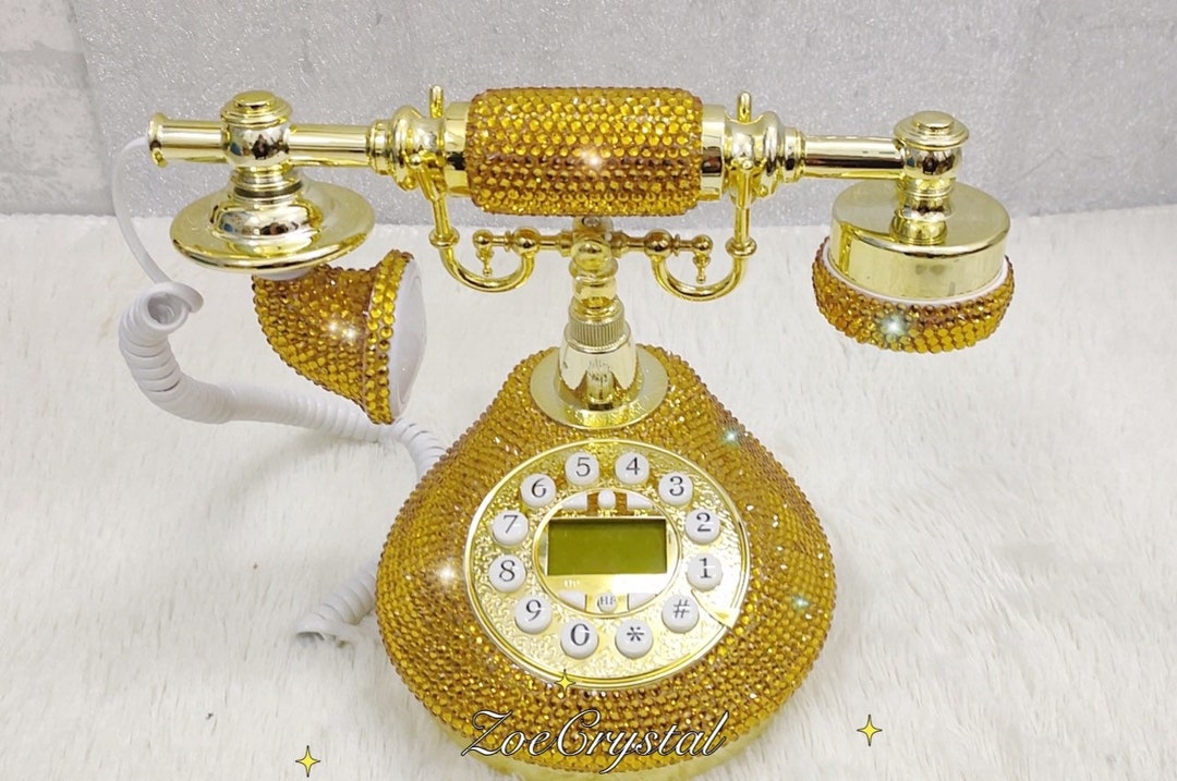 New Color** GOLD CLASSIC Bling and Sparkly PHONE to Ensure a Good Mood ...