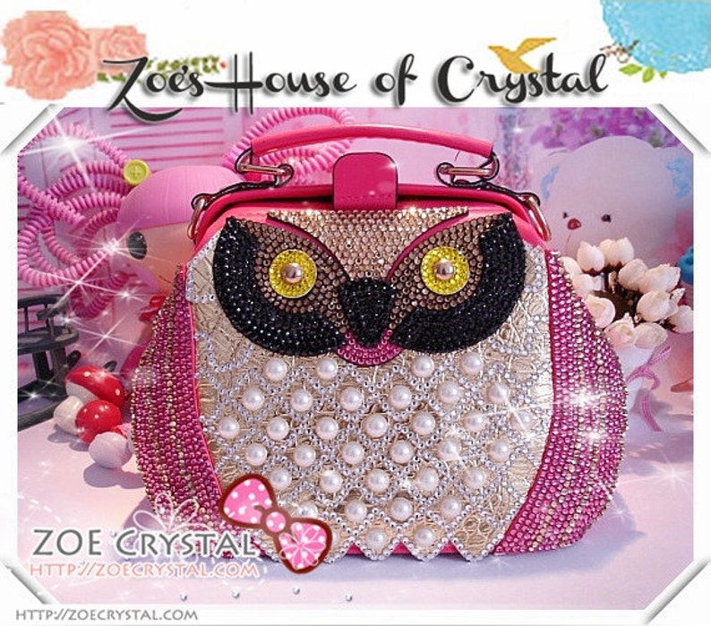 Stylish and Special Owl Bag With Crystals and Pearls - Etsy