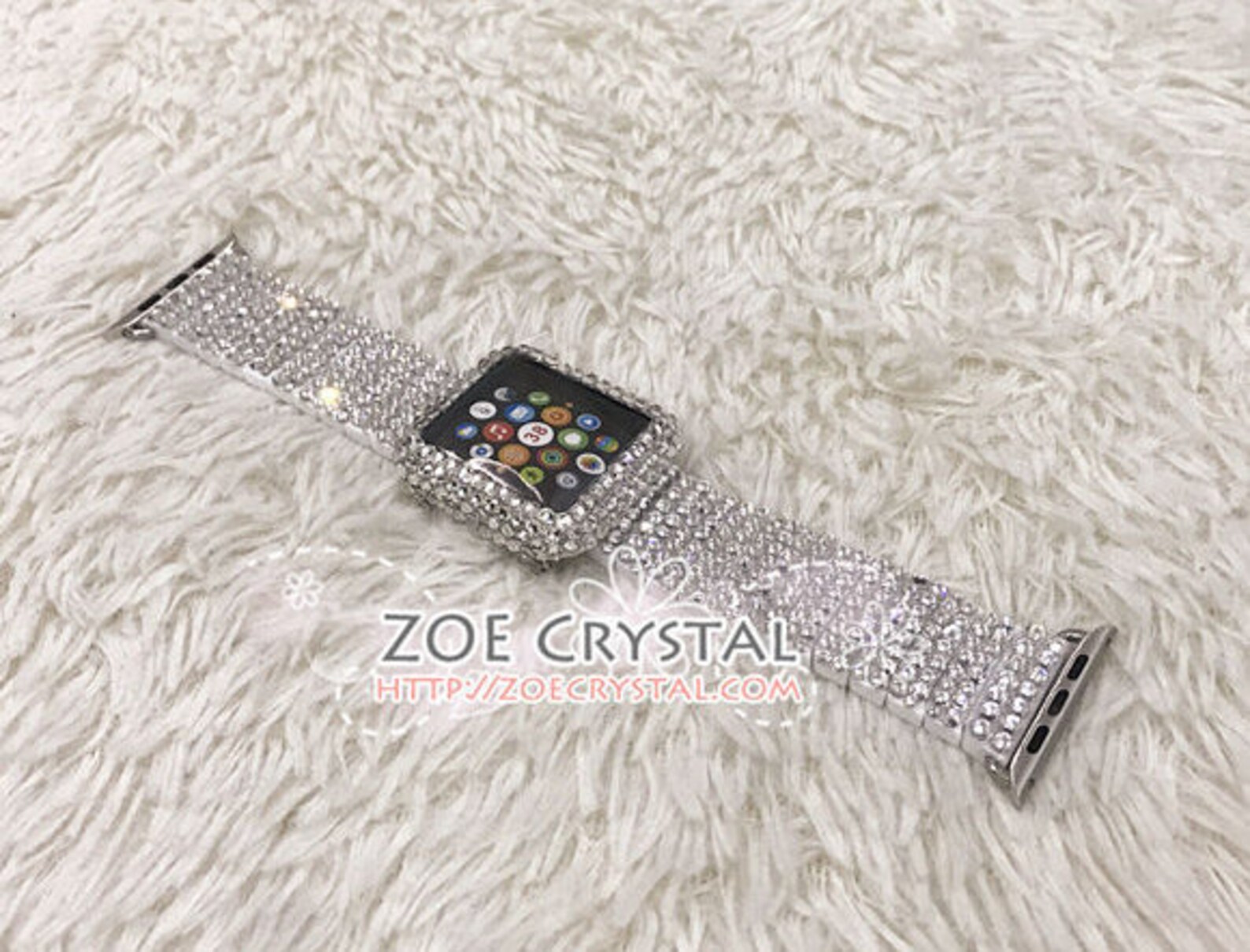Apple Watch Bling BEDAZZLED Clear White Swarovski Crystal Case | Etsy
