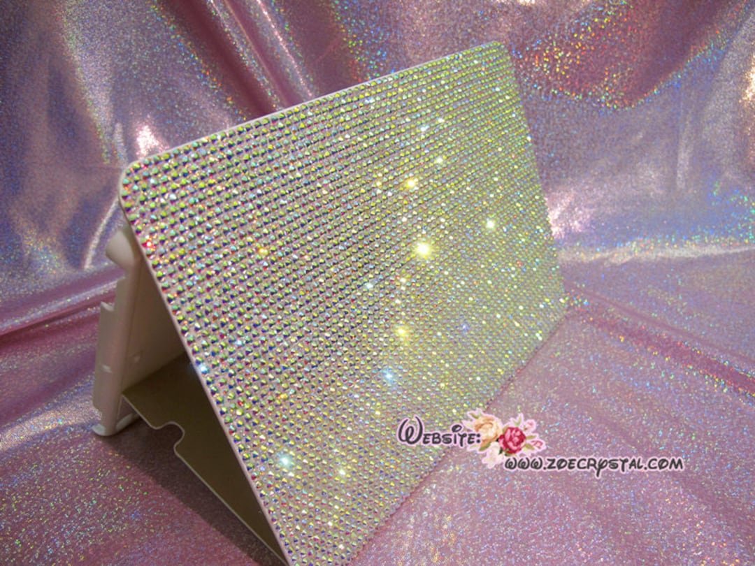 Bedazzled Bling Glitter iPad CASE / Cover With Rainbow White ...