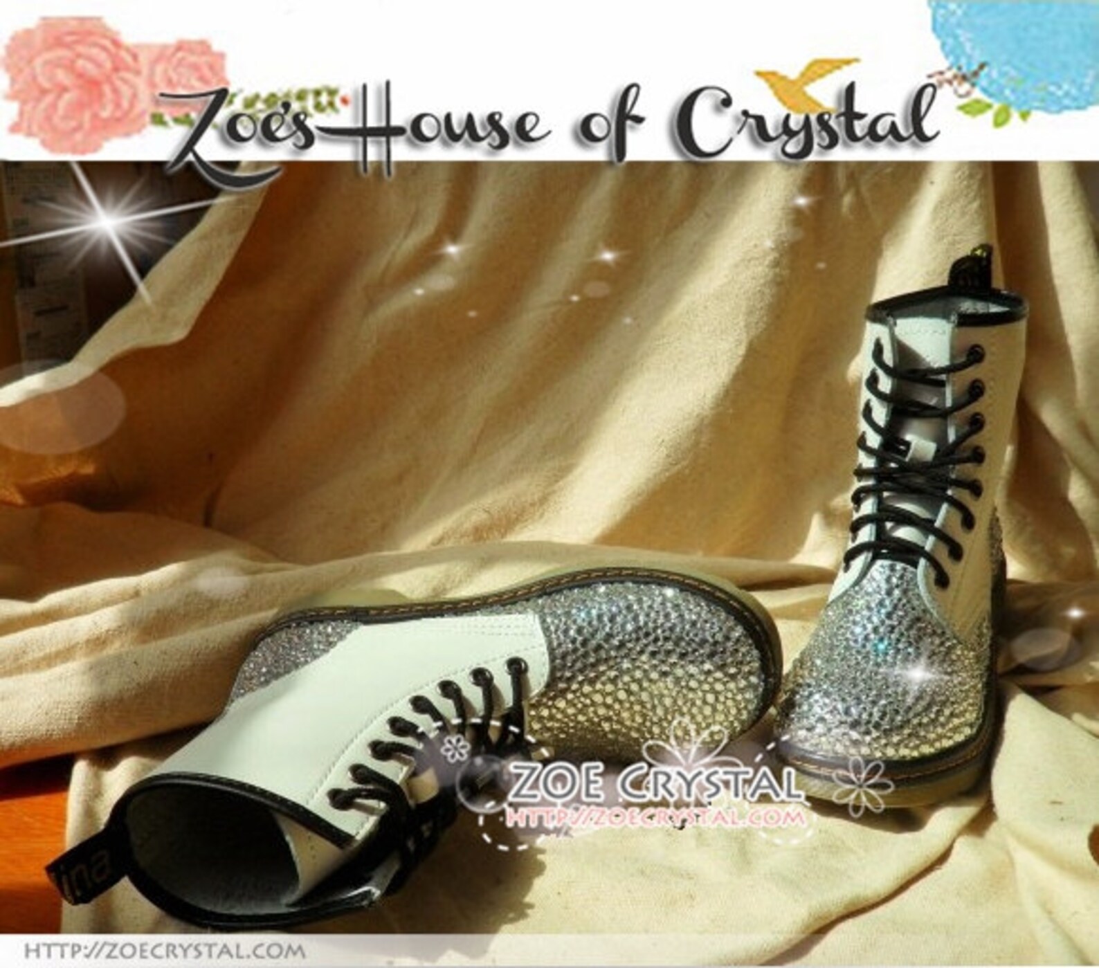 Bedazzled Medium Tall Leather Boots With Bling and Sparkly - Etsy