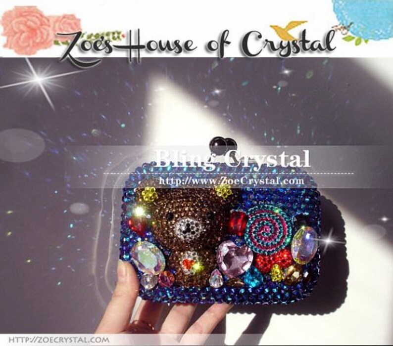 Bling and Sparkly Crystal Clutch With Adorable Cute Bear - Etsy