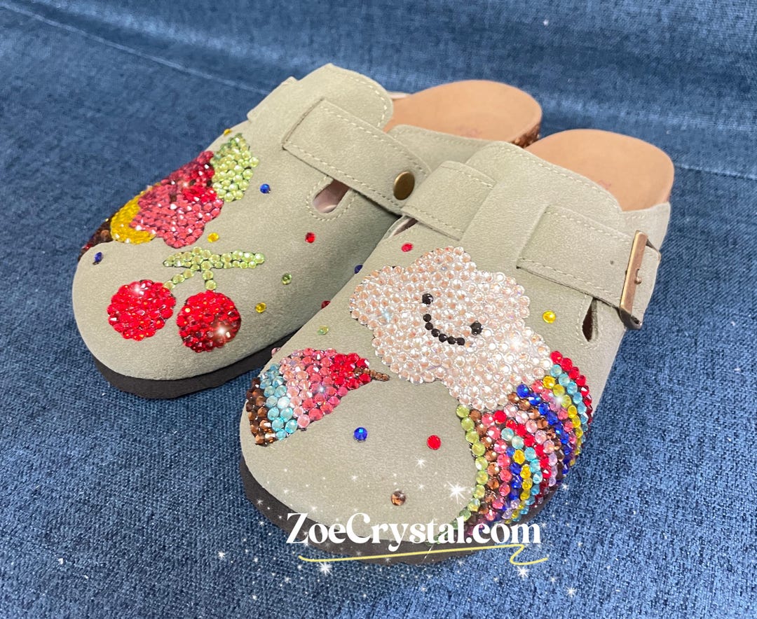Super Cute Shiny Casual Style Bling and Sparkly Clogs / Sandals With ...