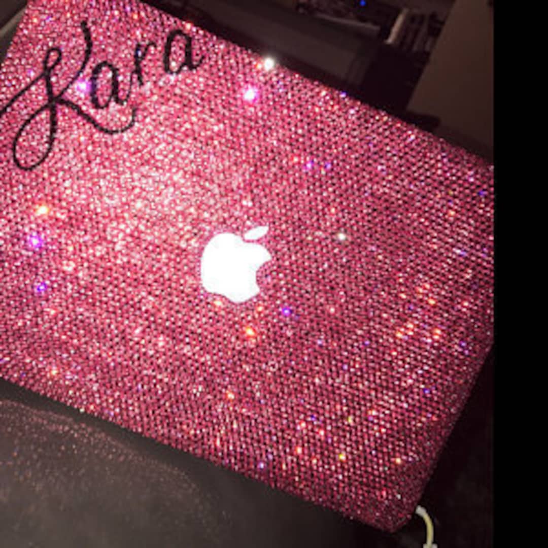 Bling MacBook Case Cover 14 16 Pro 2021 Fuchsia Crystal Rhinestones ...