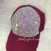 CUSTOMIZED BLING Red CAP / Hat Bedazzled With Iridescent Ab White ...