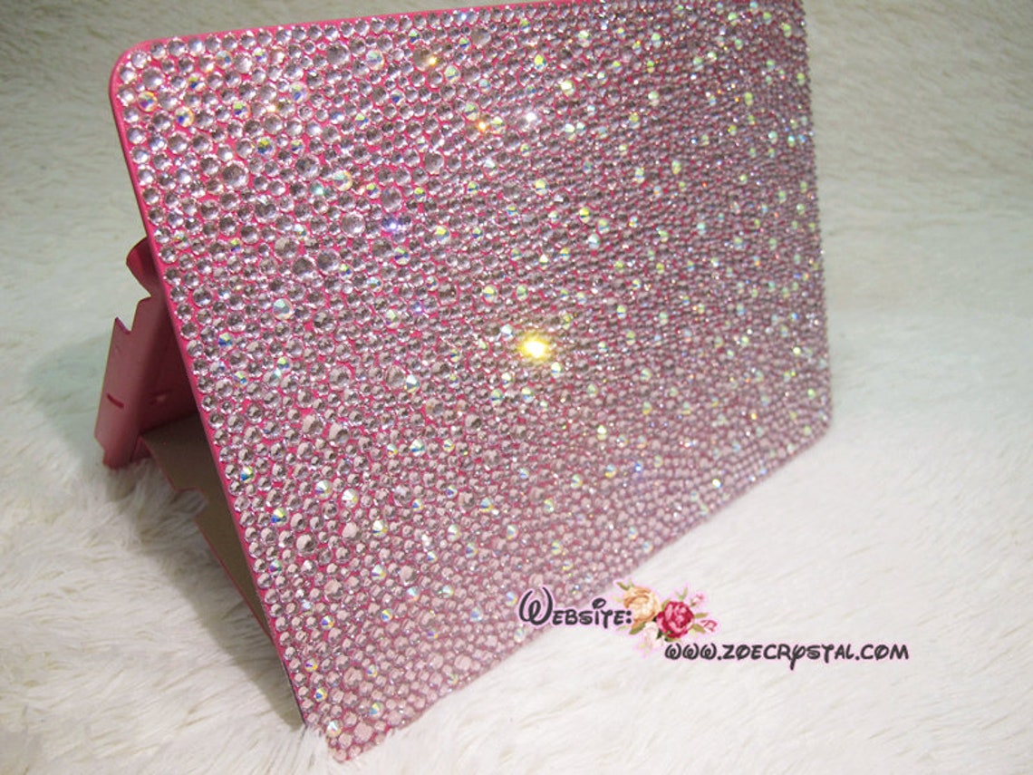 Bedazzled Bling Glitter iPad CASE Cover W Light Pink + AB White ...