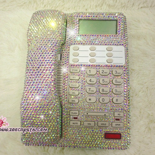 Bling and Sparkly Pink OFFICE / DESK PHONE to Ensure a Good - Etsy