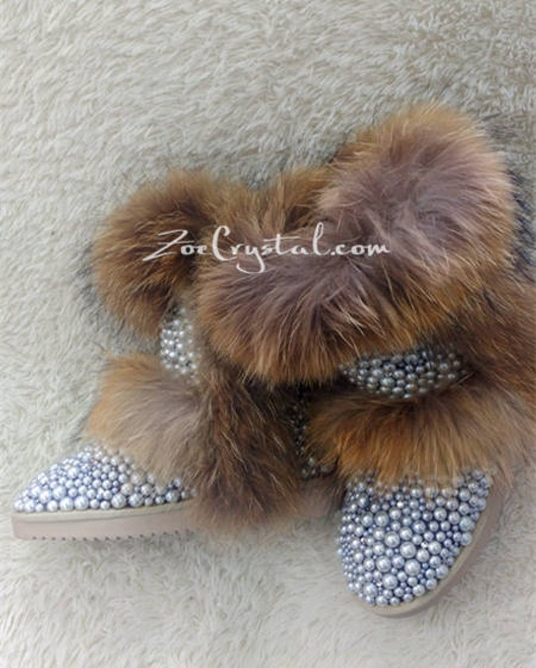 New Colorshiny WINTER Bling and Sparkly Double Layers Fur Sheepskin ...