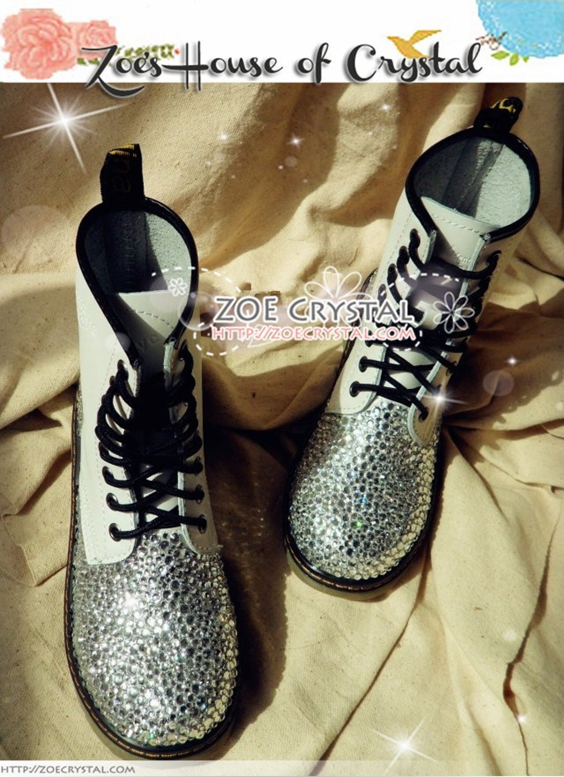 Bedazzled Medium Tall Leather Boots With Bling and Sparkly - Etsy