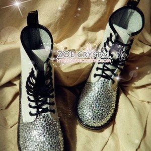 Bedazzled Medium Tall Leather Boots With Bling and Sparkly CRYSTAL ...
