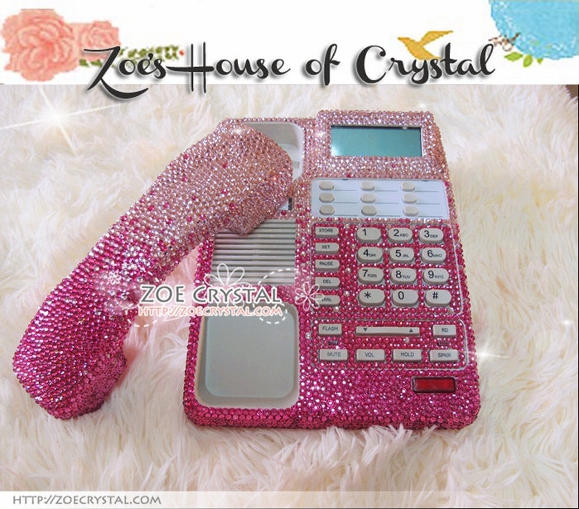 Bling and Sparkly Pink OFFICE / DESK PHONE to Ensure a Good ...