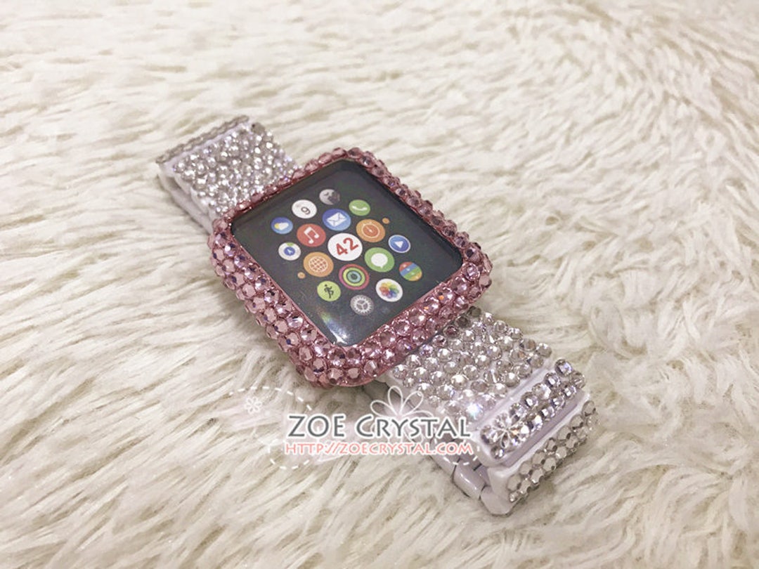 Apple Watch Bedazzled Bling Pink Crystal Case / Protector / Cover ...