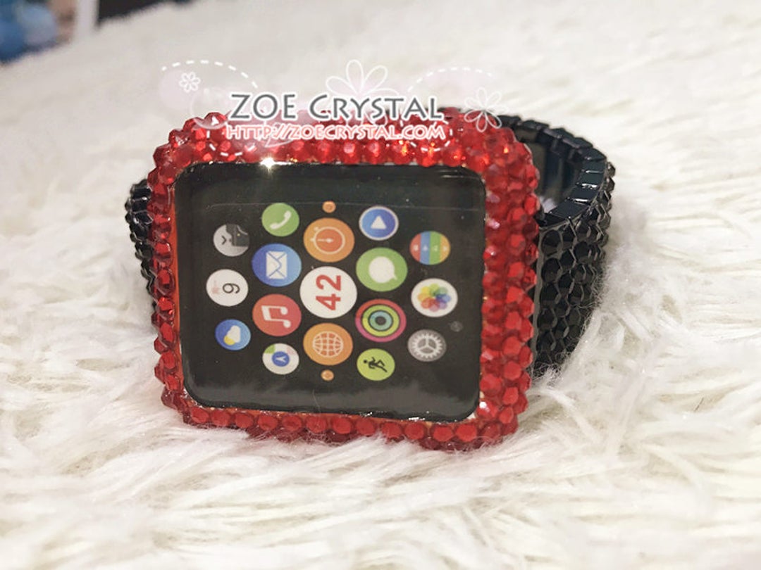 Bling Apple Watch Red Swarovski Crystal Case / Protector / Cover With a ...