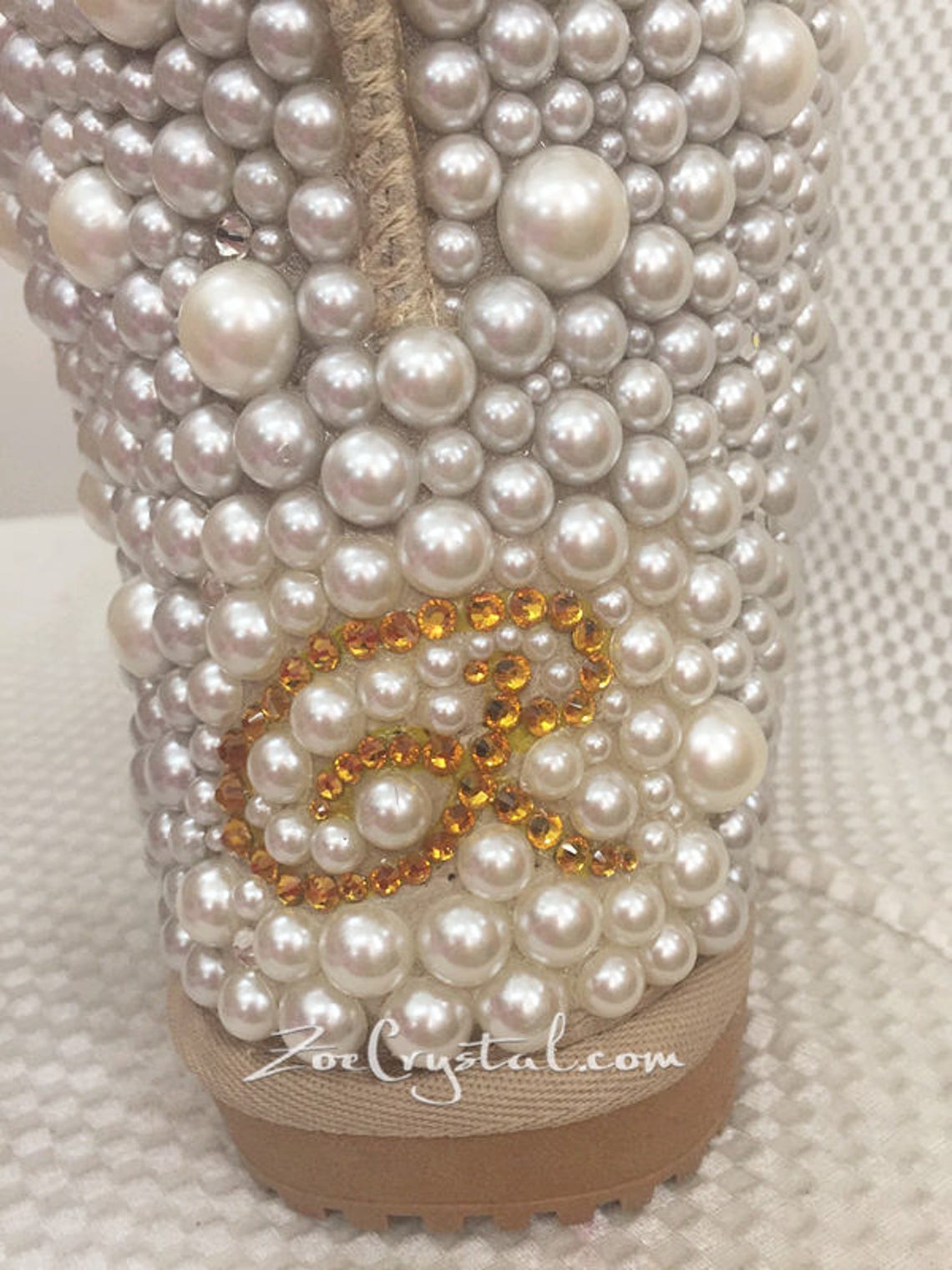SHINY WINTER Bling and Sparkly Creamy White Pearls Sheepskin - Etsy