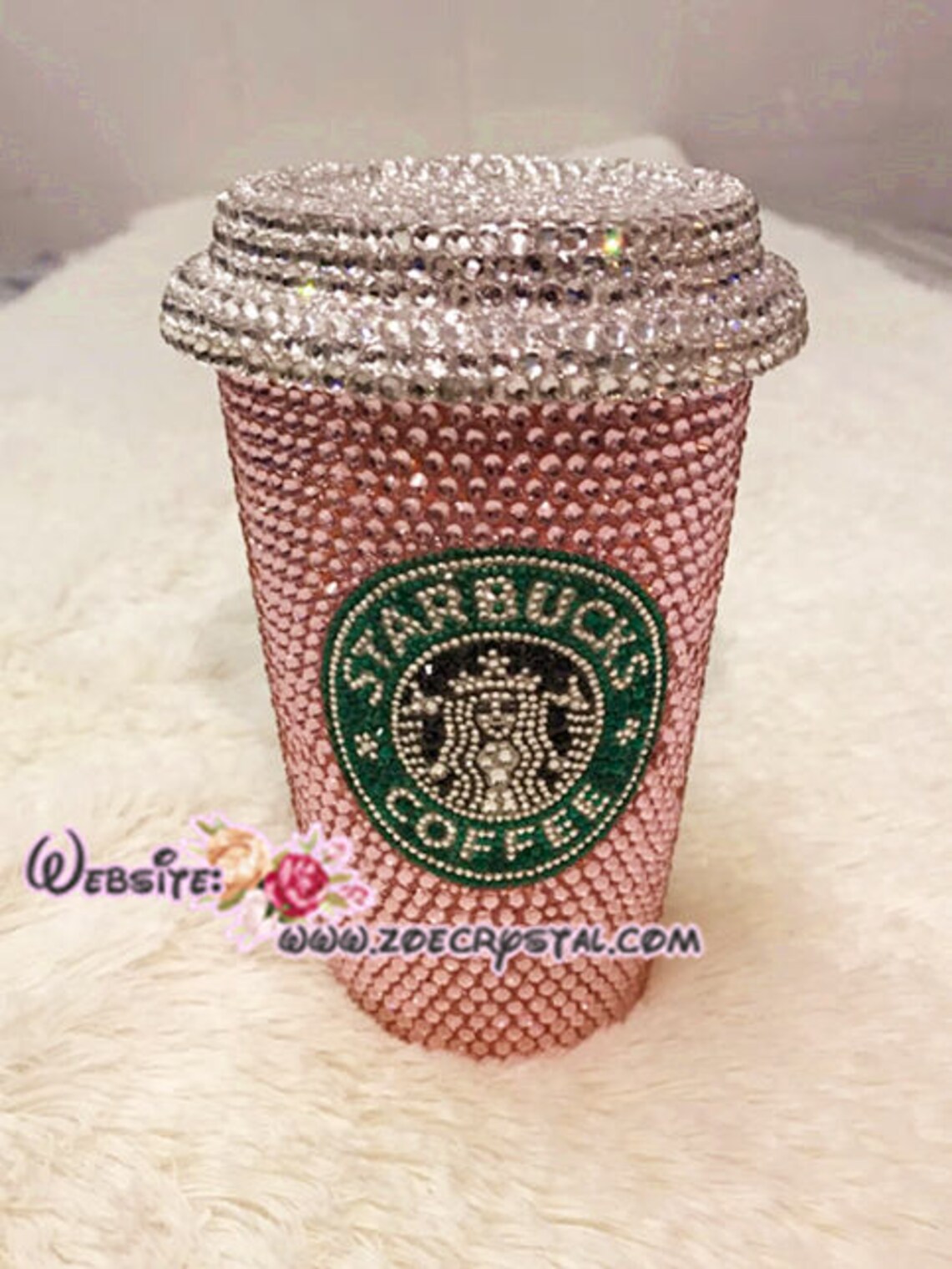 Bedazzled Pink Starbucks Tumbler – Crystal Rhinestone Coffee Cup - Add ...