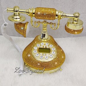 New Color** GOLD CLASSIC Bling and Sparkly PHONE to Ensure a Good Mood ...