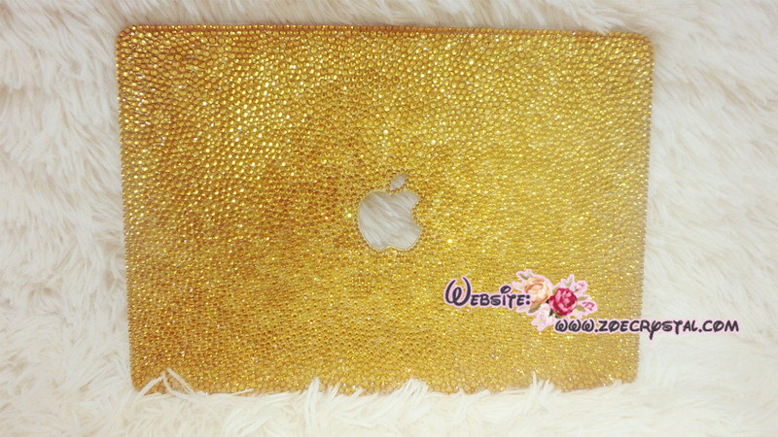 MACBOOK Air Pro Case Gold Crystal Rhinestone Diamond Sparkly | Etsy