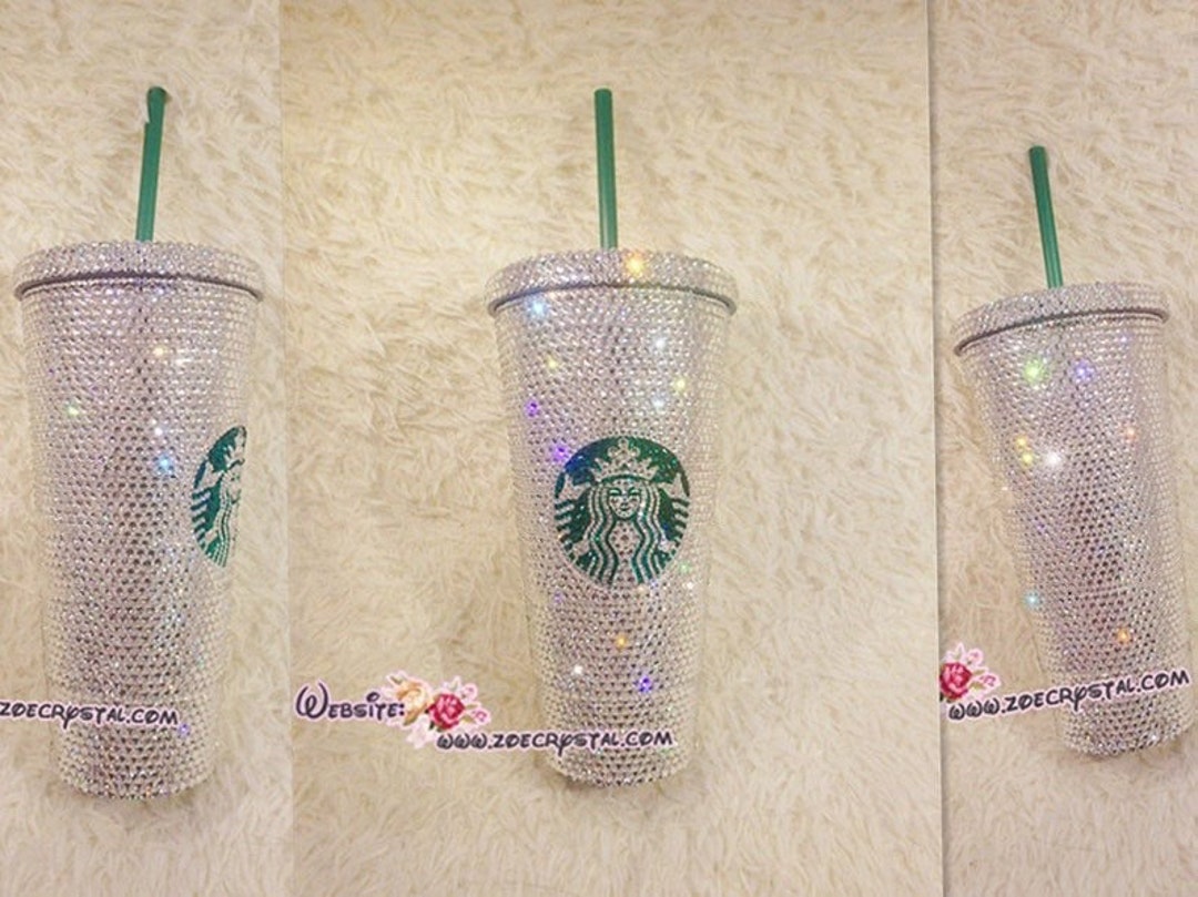 BLING STARBUCKS Coffee Cold Cup / Mug / Tumbler With Swarovski Crystal ...