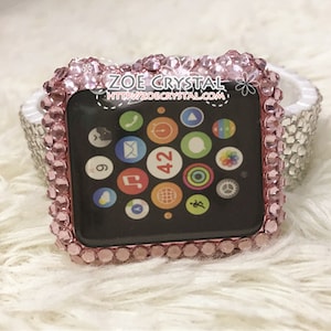 Apple Watch Bedazzled Bling Pink Crystal Case / Protector / Cover ...