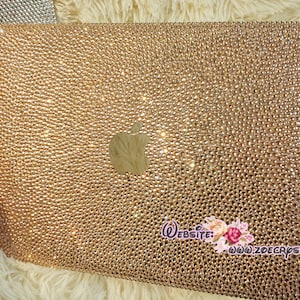 MacBook Air Pro Case Bedazzled Sparky Champange Rhinestone Crystal ...