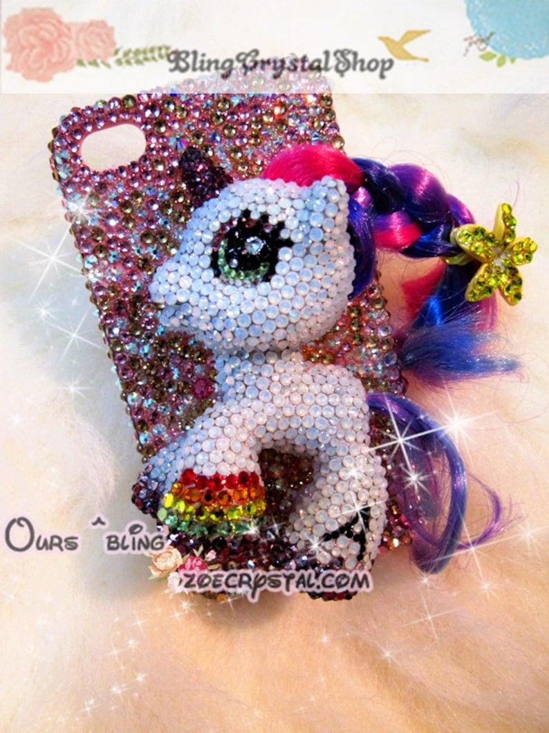 Swarovski My Little Pony / Unicorn BLING Crystal 3D Cell Phone - Etsy