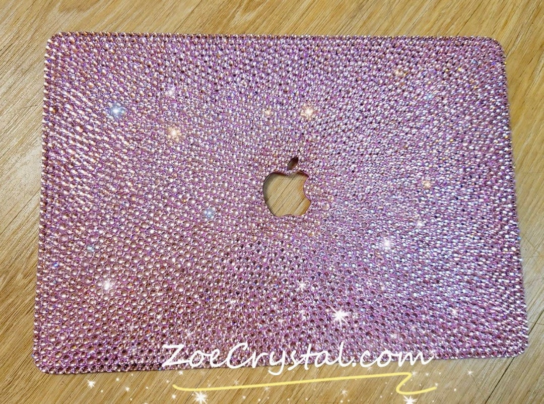 MacBook Air Pro Case Bedazzled Sparky Pink Rhinestone Crystal Random ...