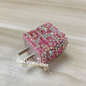 Bling Bedazzled Pink Phone CHARGE CABLE 3 in 1 Usb Lightning and ...