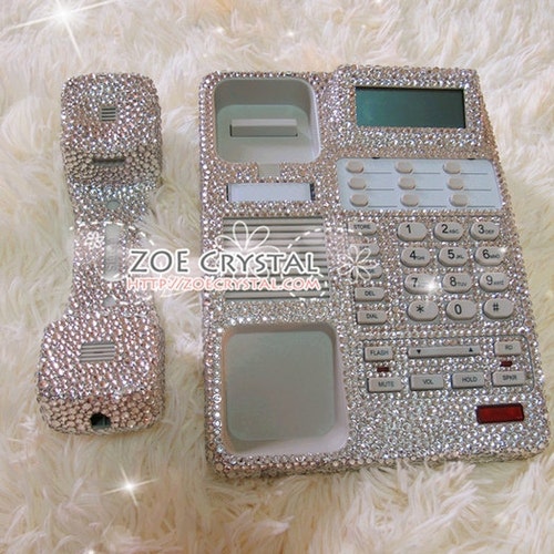 Bling and Sparkly Pink OFFICE / DESK PHONE to Ensure a Good - Etsy