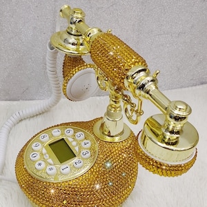 New Color** GOLD CLASSIC Bling and Sparkly PHONE to Ensure a Good Mood ...