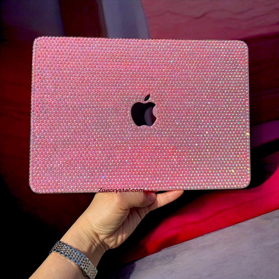 Bedazzled MacBook Case, Handmade Bling Rhinestone Crystal Cover, 13