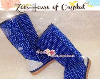 SHINY WINTER Bling and Sparkly Sheepskin Wool BOOTS W Shinning | Etsy