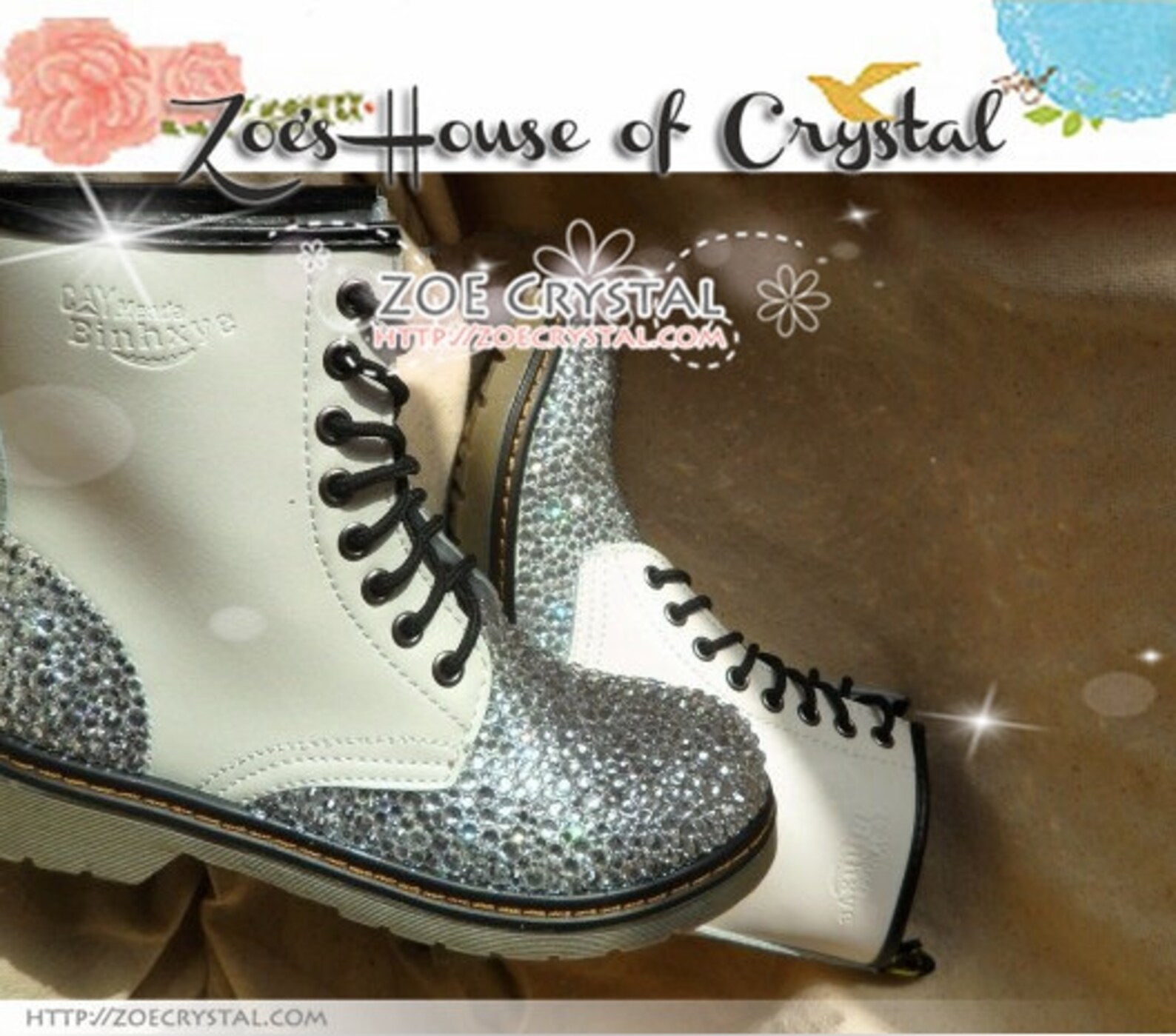 Bedazzled Medium Tall Leather Boots With Bling and Sparkly - Etsy