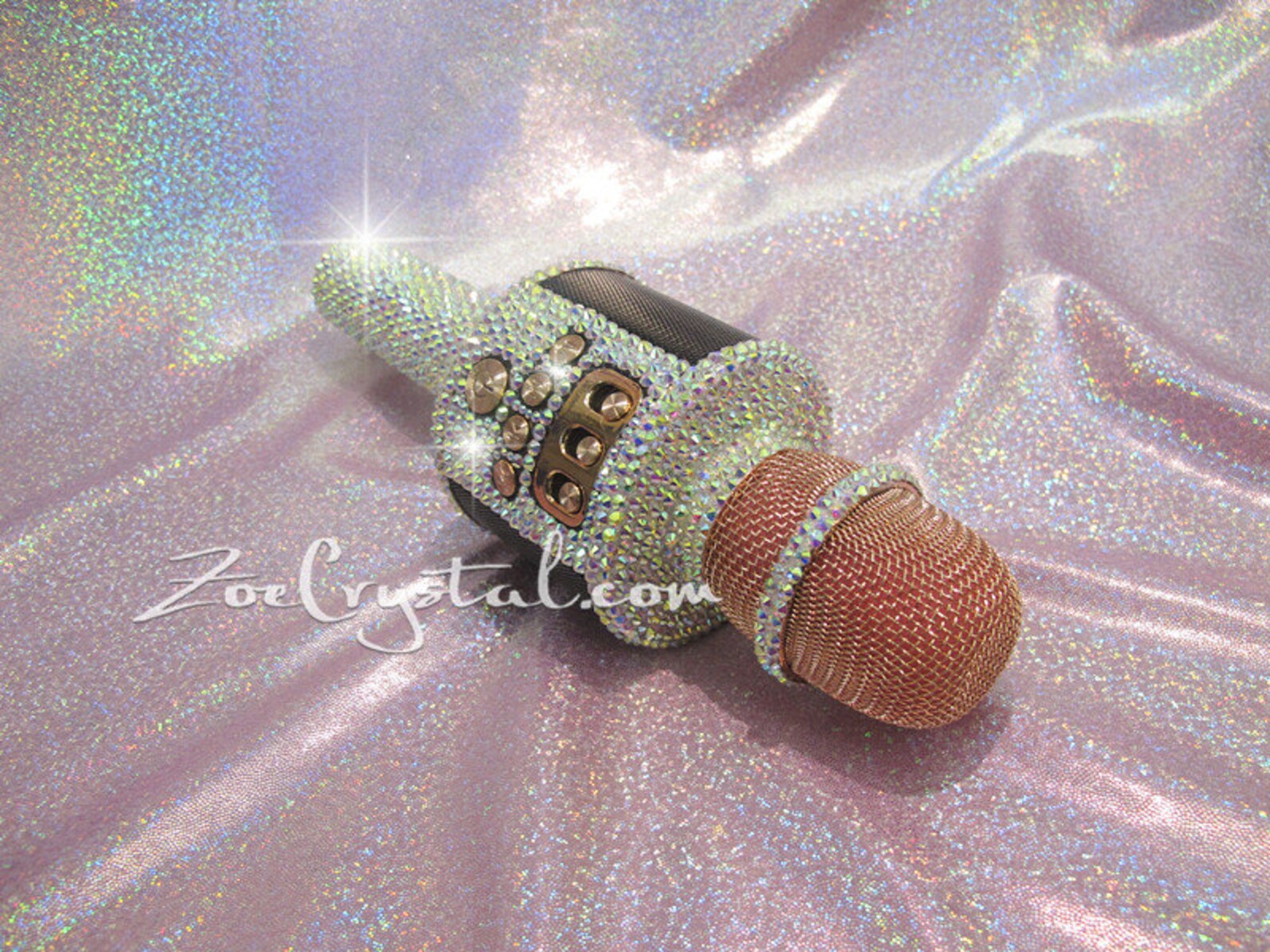 Bling Crystal Wireless Bluetooth Karaoke Microphone Home Party - Etsy