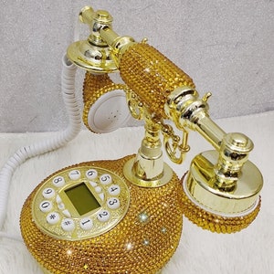 New Color** GOLD CLASSIC Bling and Sparkly PHONE to Ensure a Good Mood ...
