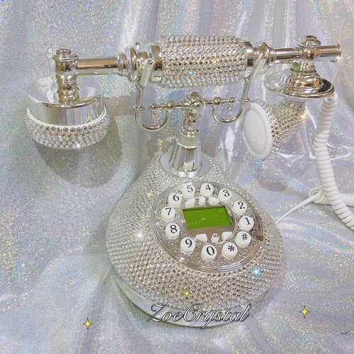 Bling and Sparkly Pink OFFICE / DESK PHONE to Ensure a Good - Etsy