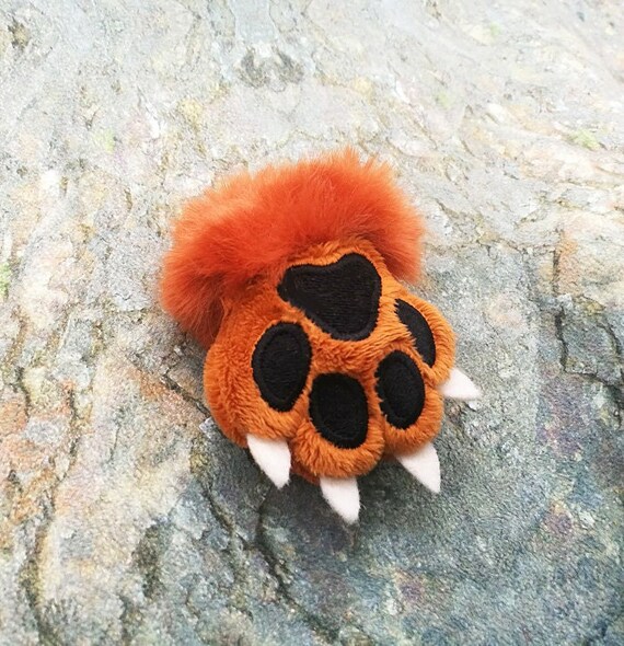 Kitsune Nine-tailed Fox Paw Keychain Faux Fur Accessory | Etsy