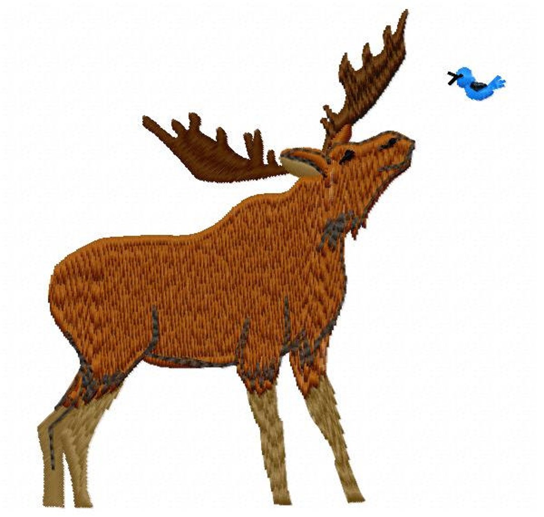 Moose Machine Embroidery Design Instant Download - Etsy