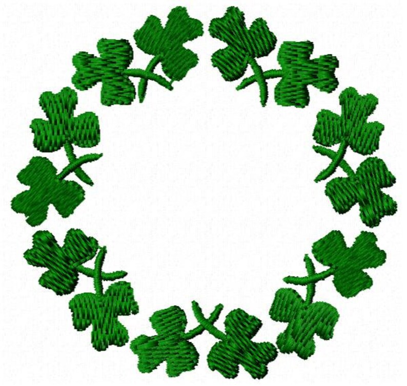 Shamrock Wreath Embroidery Design Instant Download | Etsy