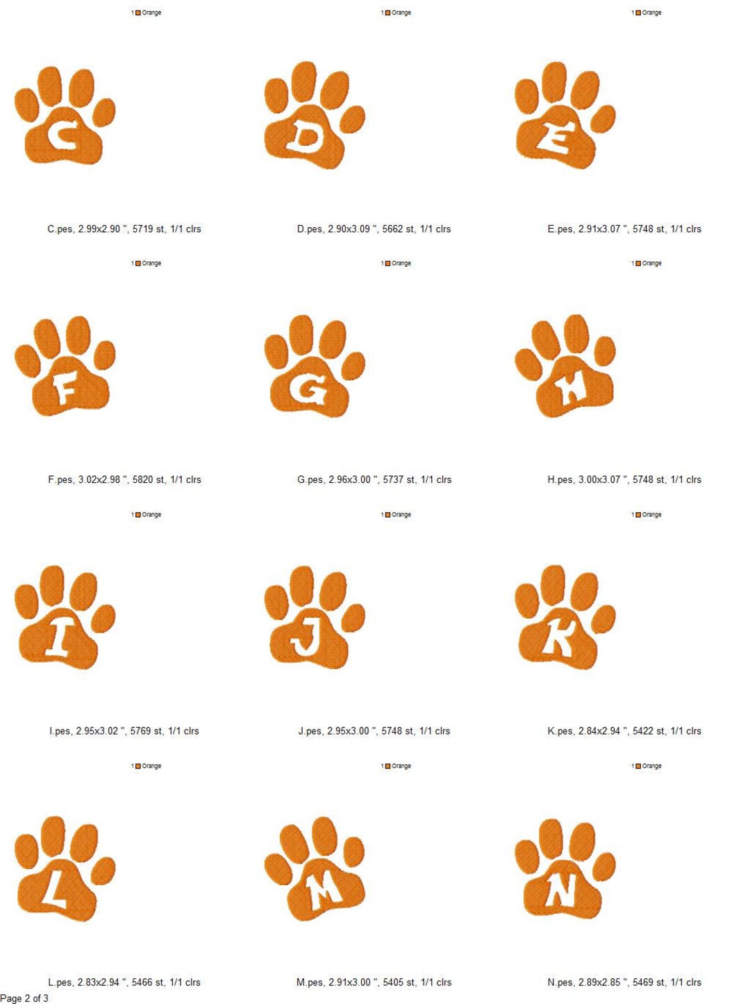 Paw Print Alphabet and Number Set Machine Embroidery Design - Instant ...