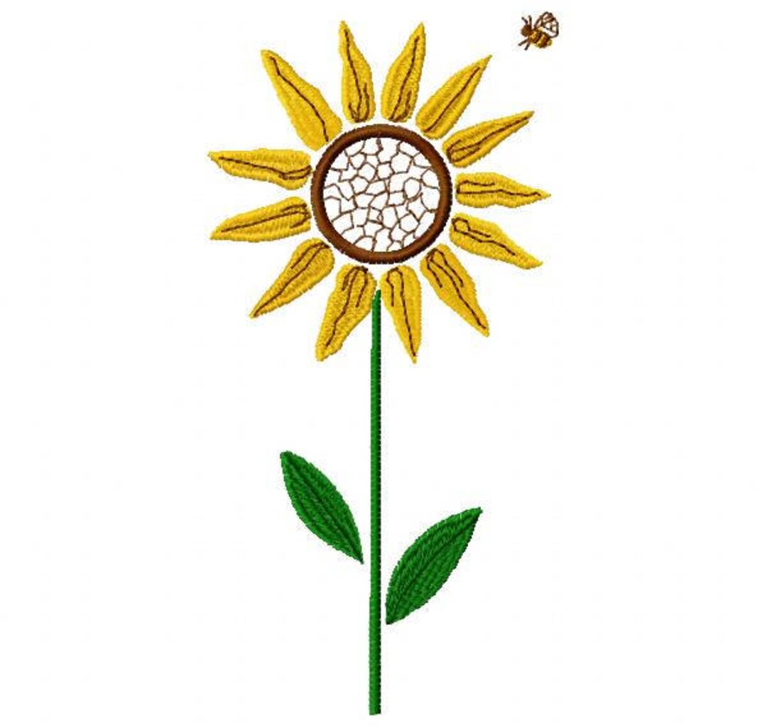 Small Sunflower Embroidery Design Instant Download - Etsy