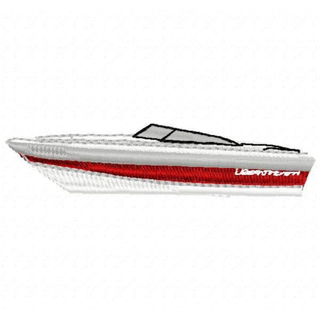 Power Boat Machine Embroidery Design - Instant Download - Etsy