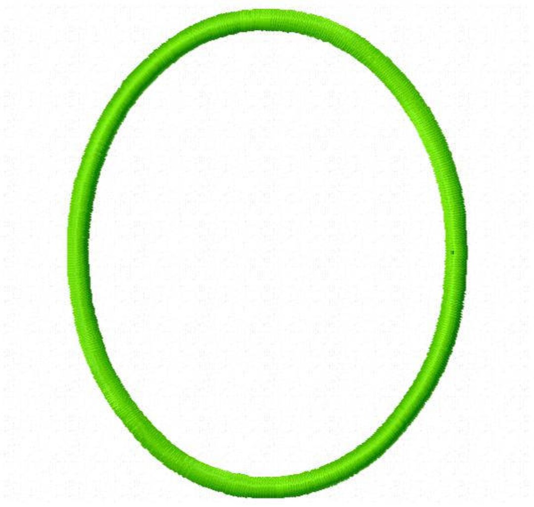 Oval Applique Patch Embroidery Design - Instant Download - Etsy